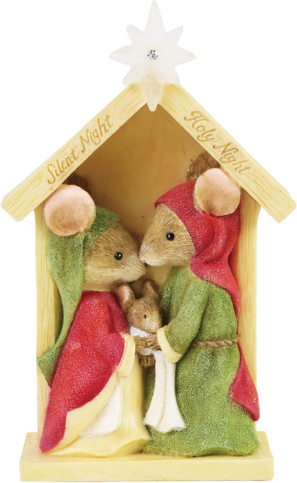 Amazon.com: Enesco 4059146Z Heart of Christmas Mice Nativity Set of 5 ...