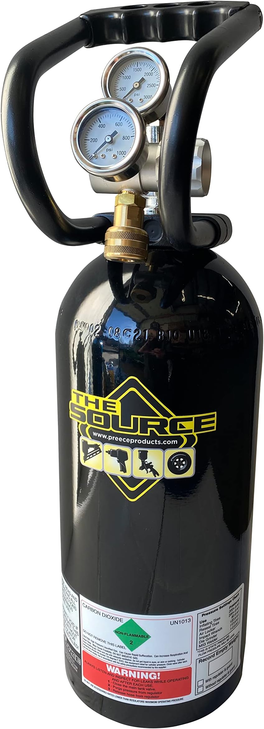 Amazon.com: 10 lb Co2 Carbon Dioxide Tank Protective Regulator Carry ...