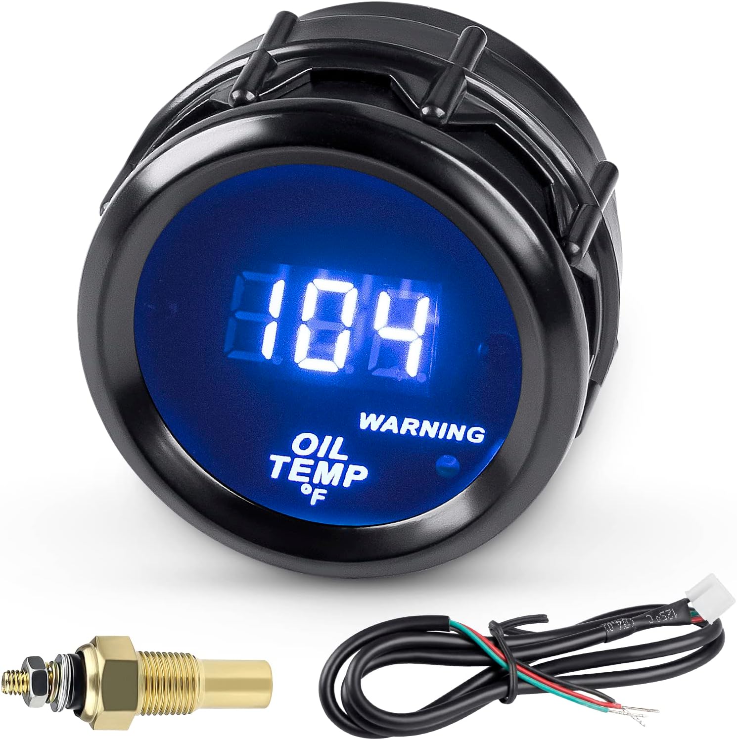 Amazon.com: ESUPPORT Car 2" 52mm Digital Oil Temp Gauge Blue LED Light ...