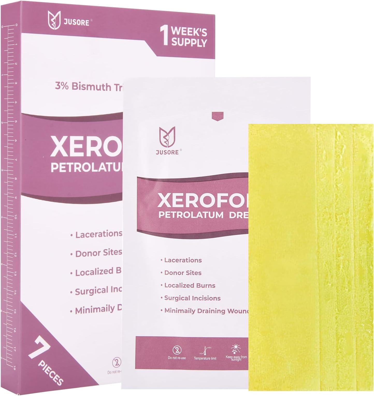 Amazon.com: Carbou Medical Xeroform Petrolatum Dressing (4"x4" 25 Pack ...