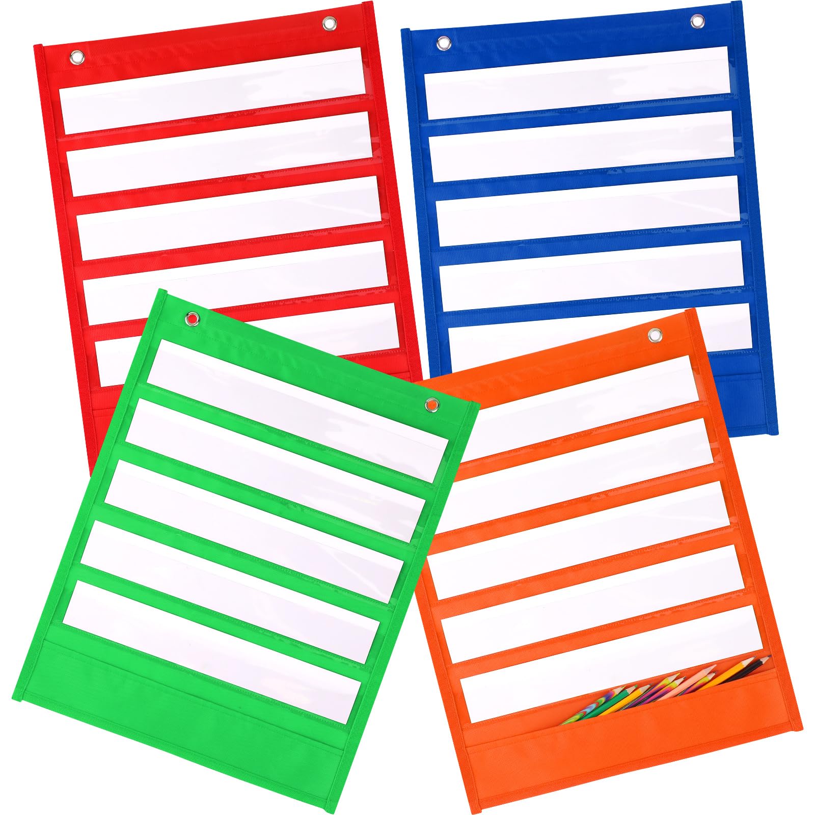 Amazon.com: Jetec 4 Pcs Magnetic Pocket Chart Squares with Storage ...