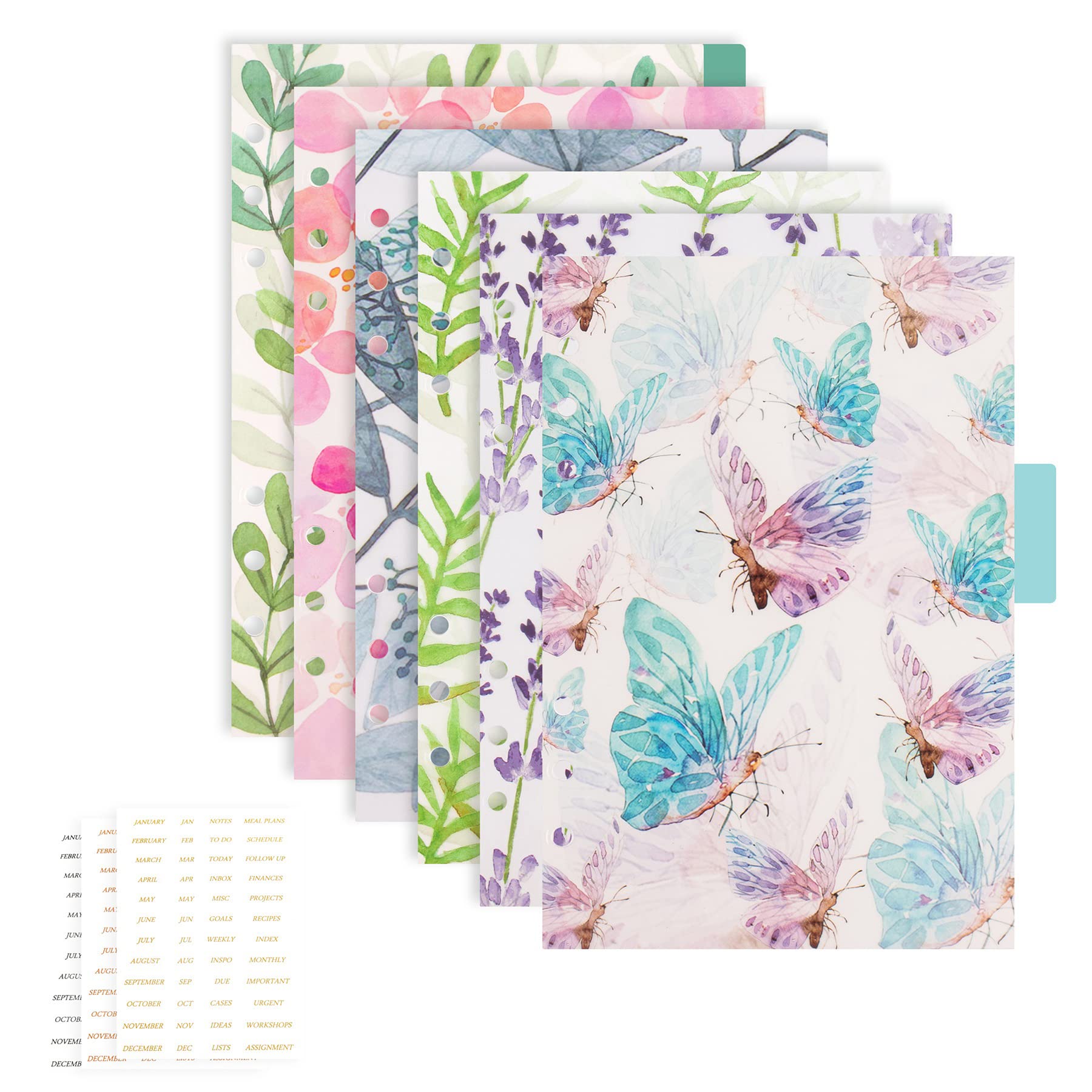 Snapklik.com : AUEAR, 12 Pack Binder Index Dividers A5 Plastic ...