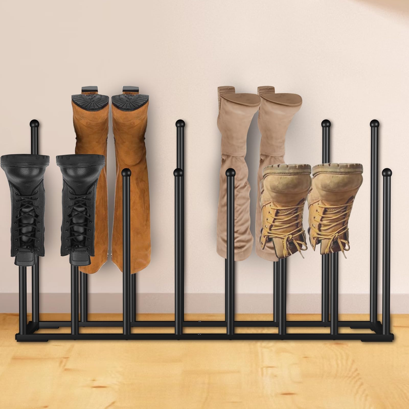Amazon.com: FFQ Boot Shelf Rack Organizer Tall Boots, Free Standing ...