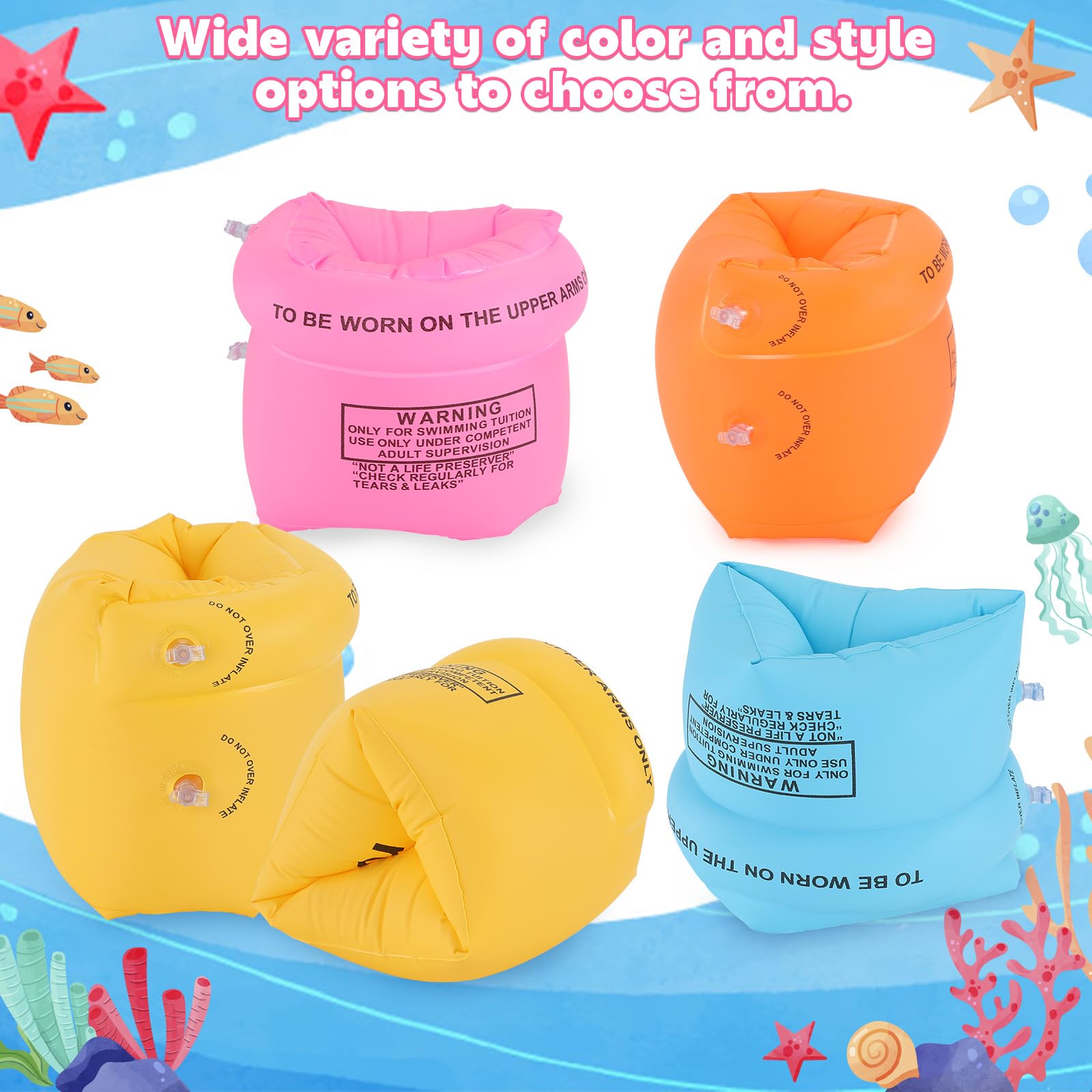 Snapklik.com : Wowelife Arm Floaties For Kids And Adults 2-4 Pack Pink ...