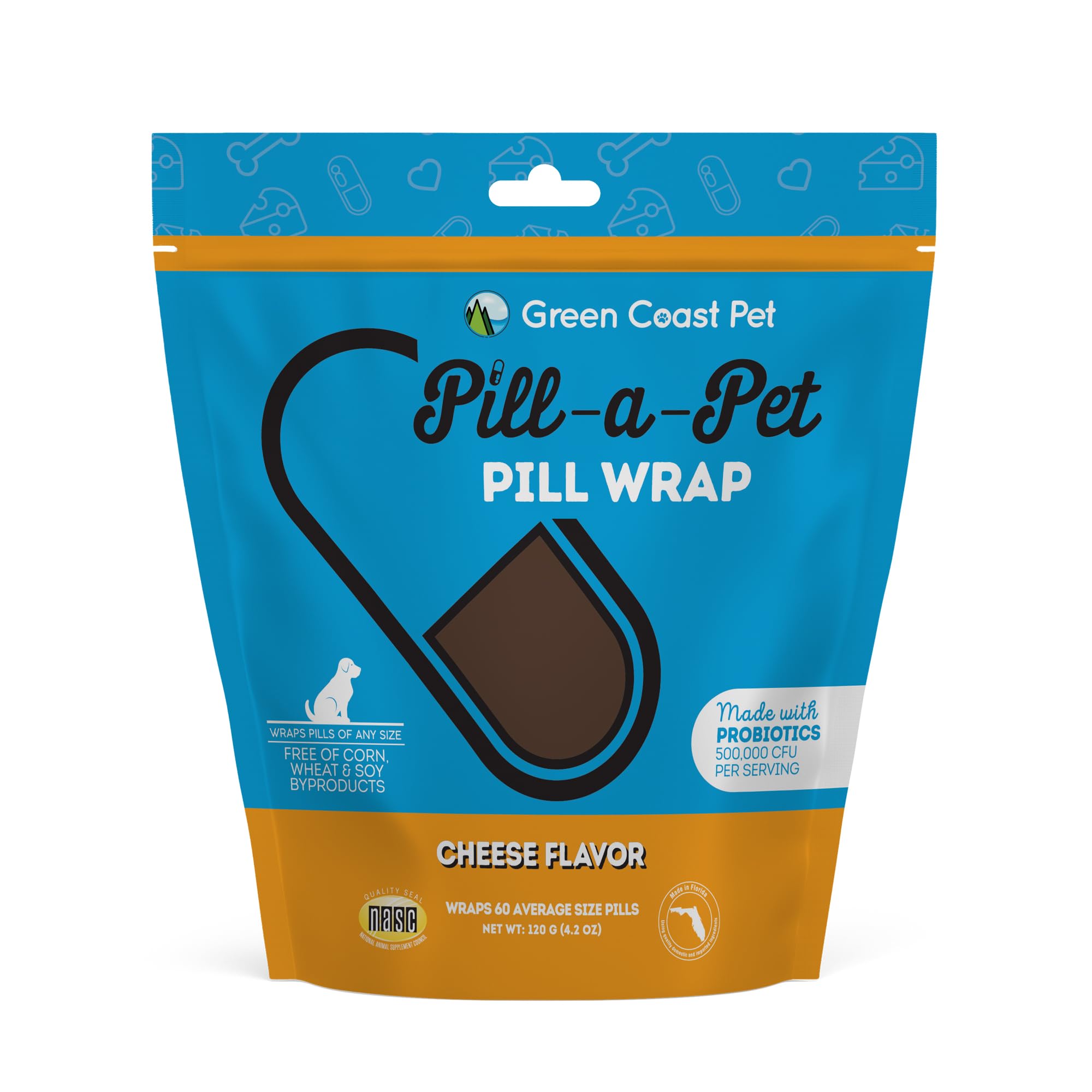 Amazon.com : Green Coast Pet Pill-a-Pet Pill Wrap for Dogs Cheese ...
