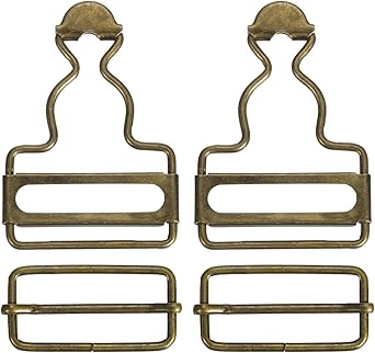 Amazon.com: uxcell Overall Buckles, Retro Metal Suspender Replacement ...