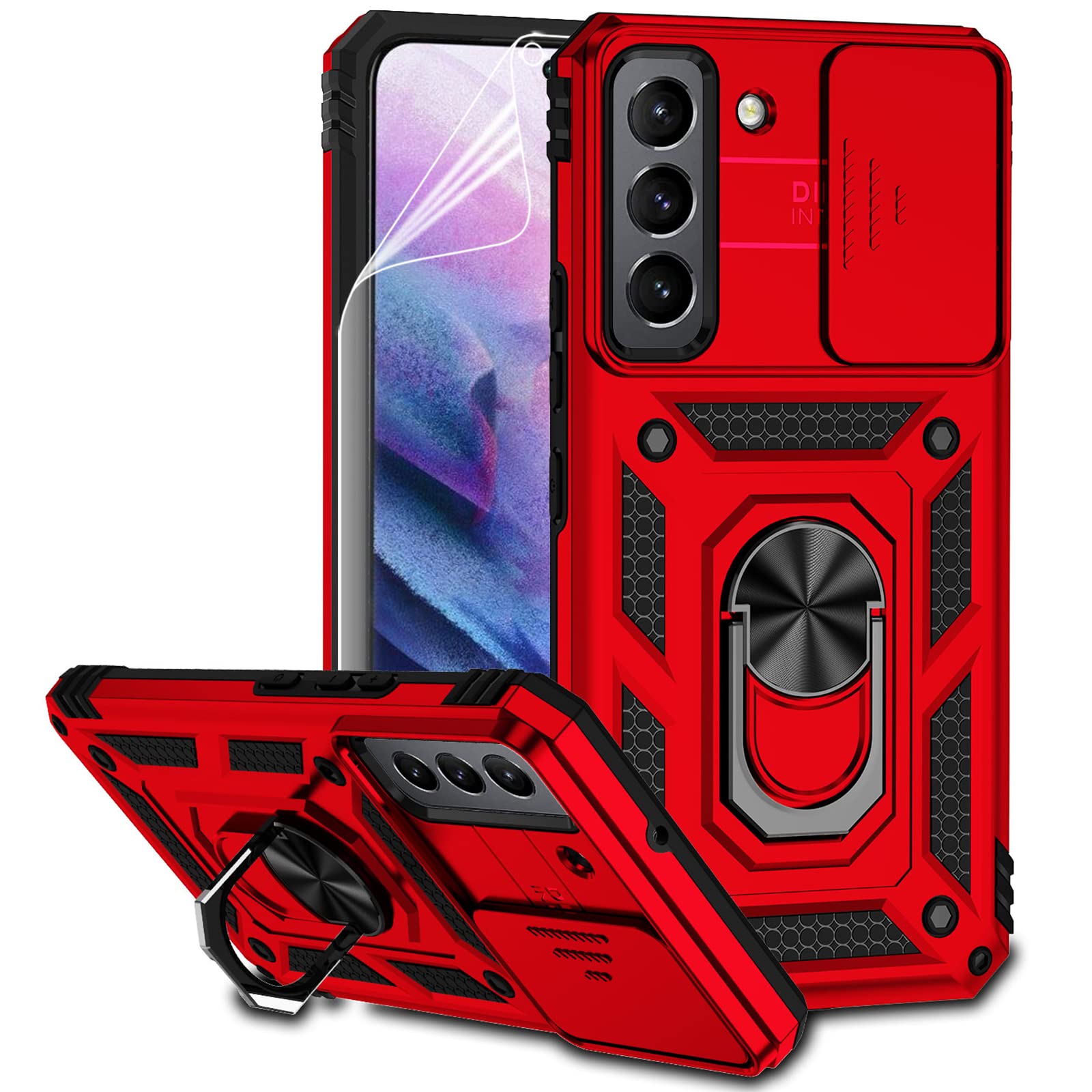 Amazon.com: for Samsung Galaxy S22 Case with Camera Lens Cover HD ...