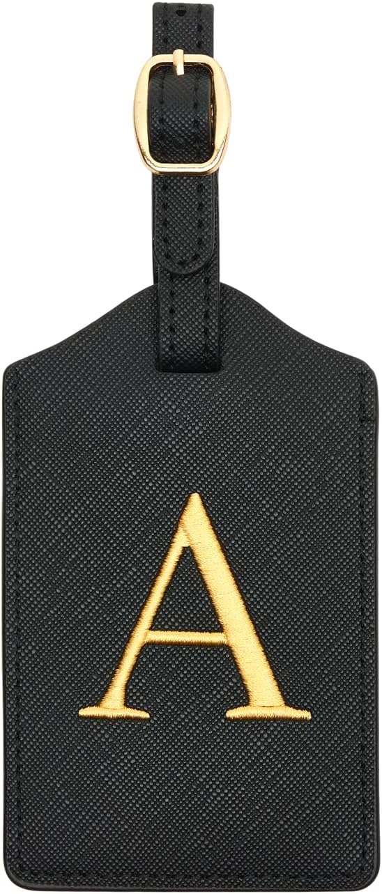 Amazon.com: Luggage Tag PU Leather for Suitcase Baggage Handbag Travel Bag Label Suitcase Tag ...