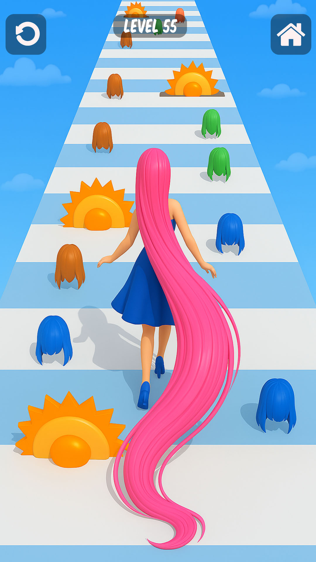 Long Hair Challenge Run Game 3D - Hair Runner Race 3D: Save Your Long ...