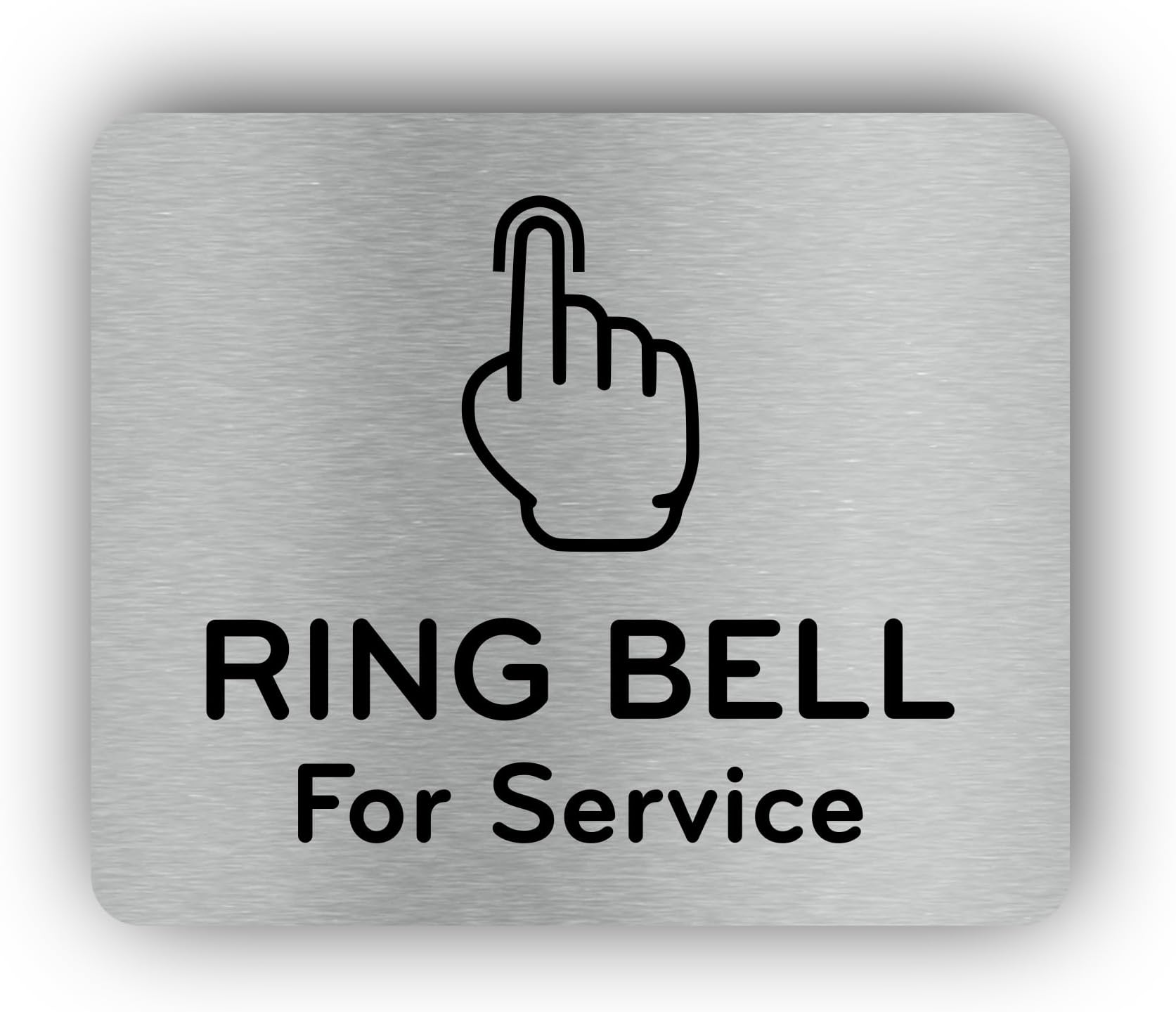 Amazon.com : NOTICE Ring Bell For Service Left Arrow Aluminum Composite ...