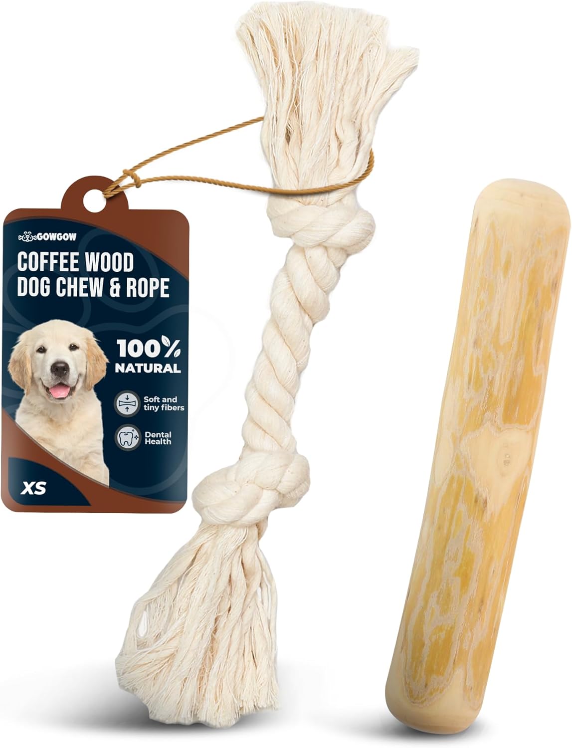 Pet Supplies : GOWGOW Coffee Dog Chew Stick - Real Wood Chew Toy for ...