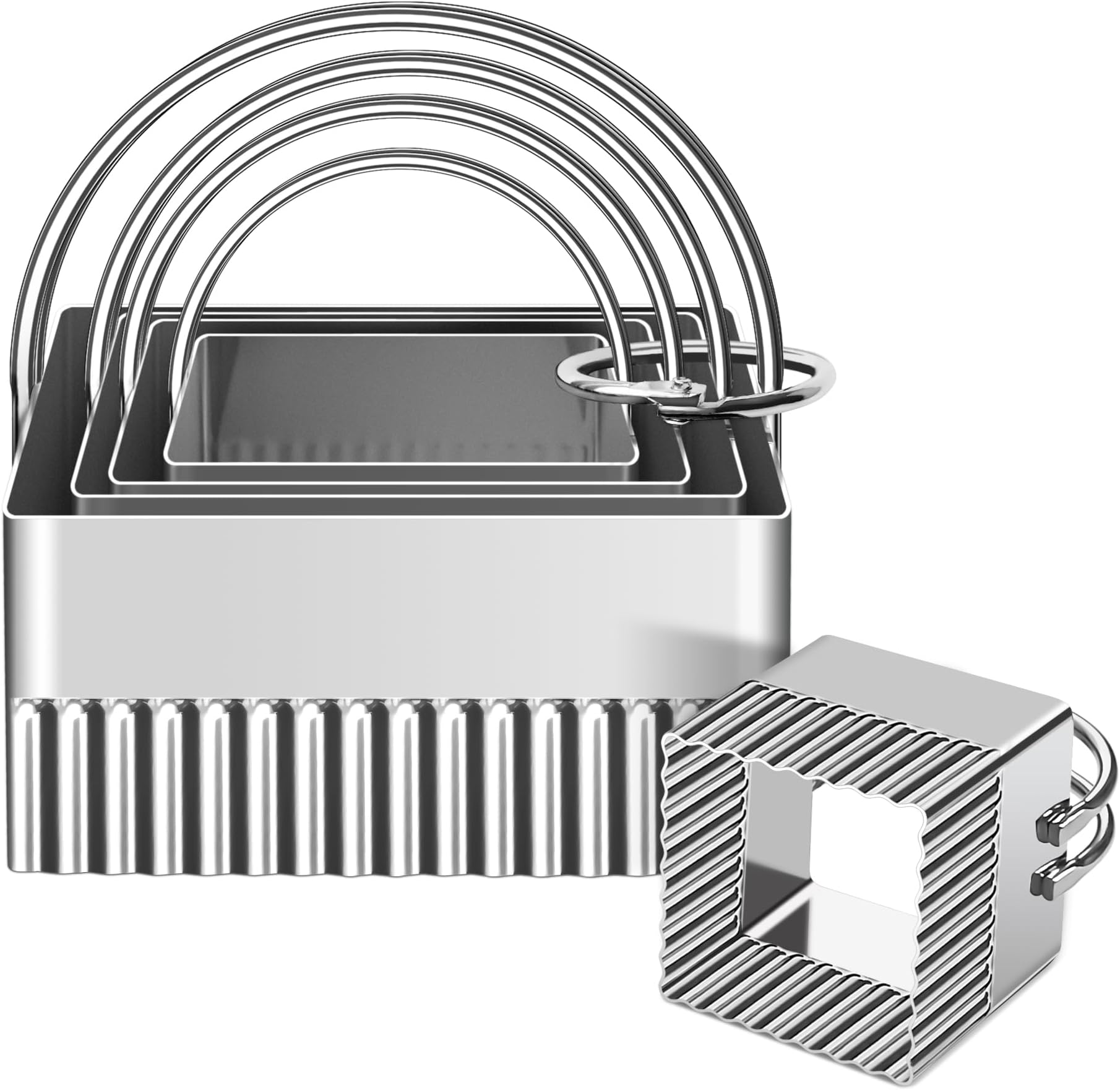 Amazon.com: Tebery 4 Pcs Stainless Steel Shortbread Cookie Cutter ...