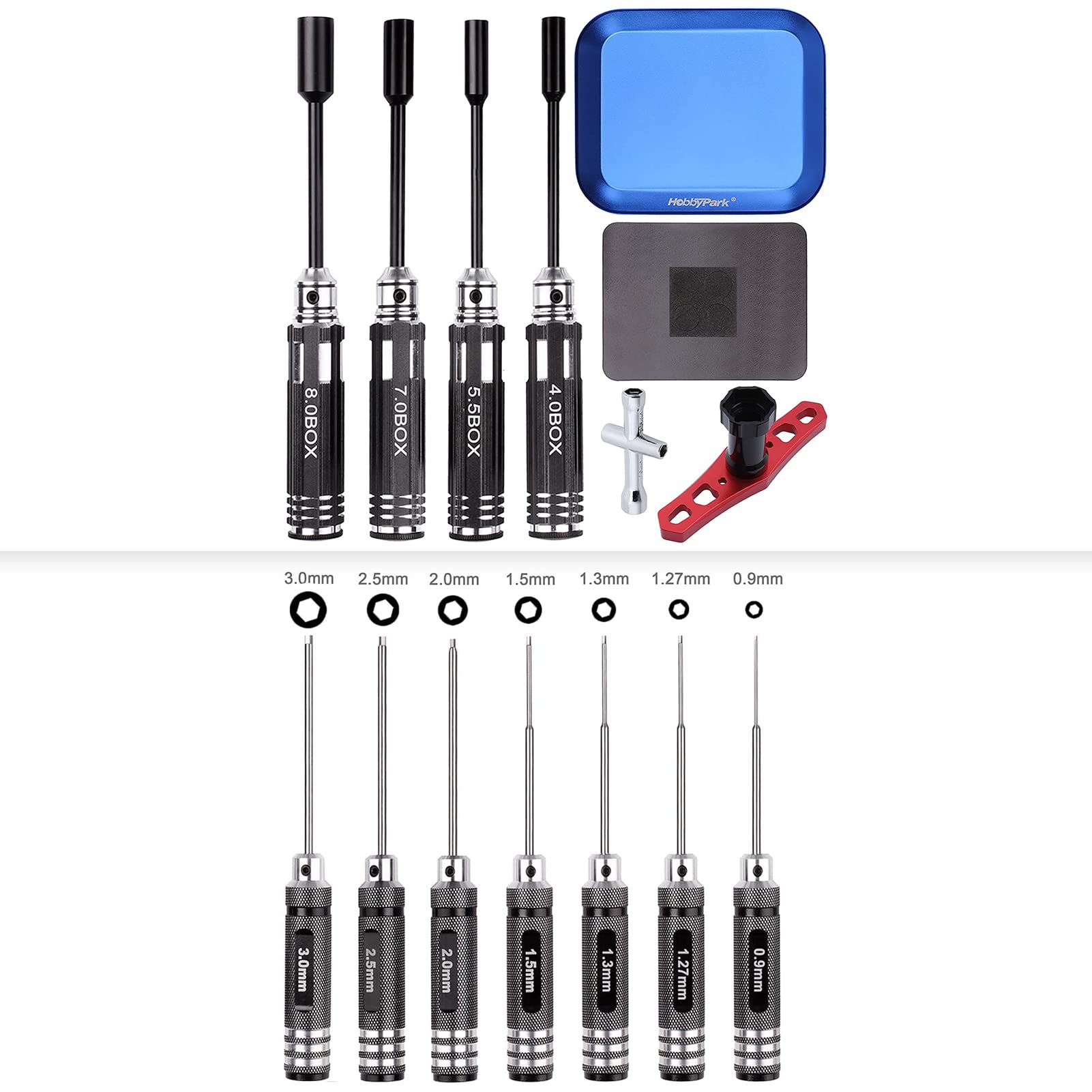 Amazon.com: HobbyPark RC Allen Driver Set & Hex Nut Driver Set, 17mm ...