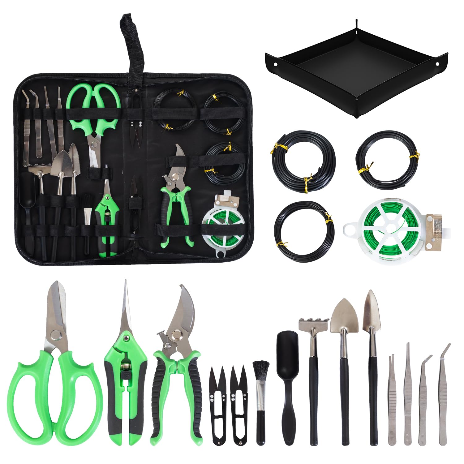 Amazon.com : Bonsai Tools Kit 20 Pcs Garden Tools Set for Beginner ...