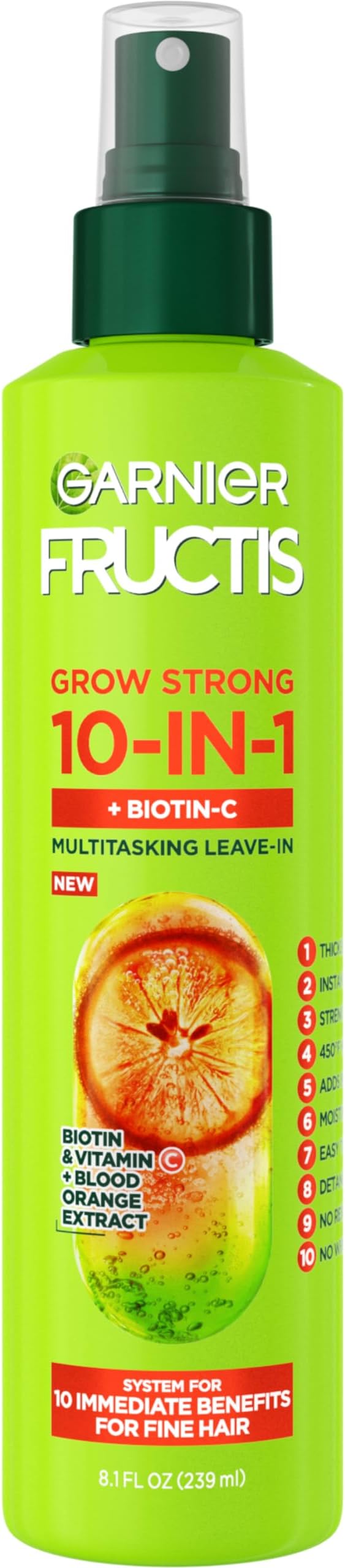 Amazon.com: Garnier Fructis Grow Strong Thickening 10-in-1 Spray ...