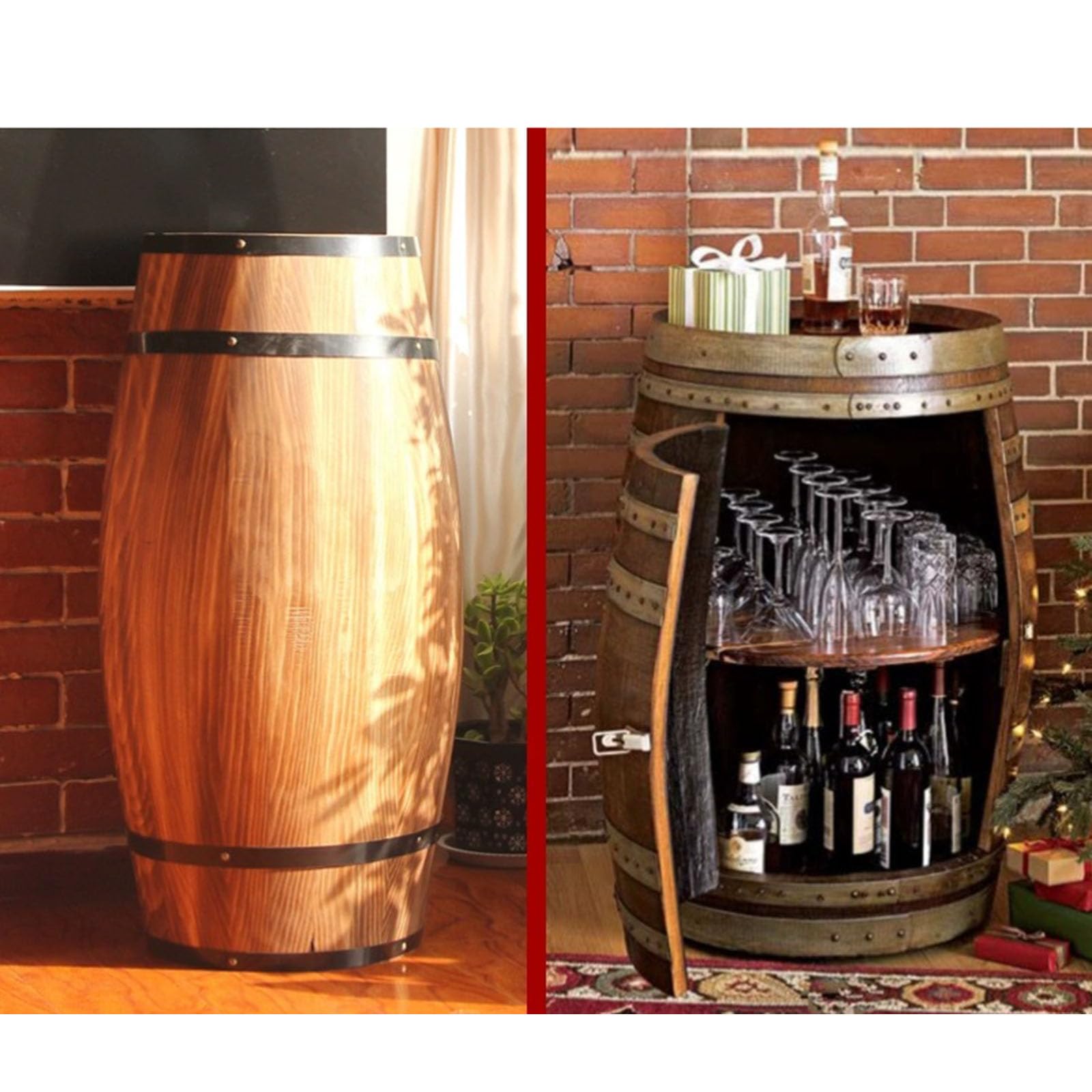 Barril De Vino Para Boda Barril De Madera 5 Lts. Base Con 4 Copas