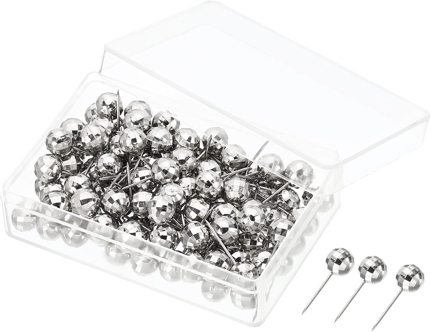 Amazon.com: PATIKIL Push Pins, 100 Pack Round Head Decorative Map Tacks ...