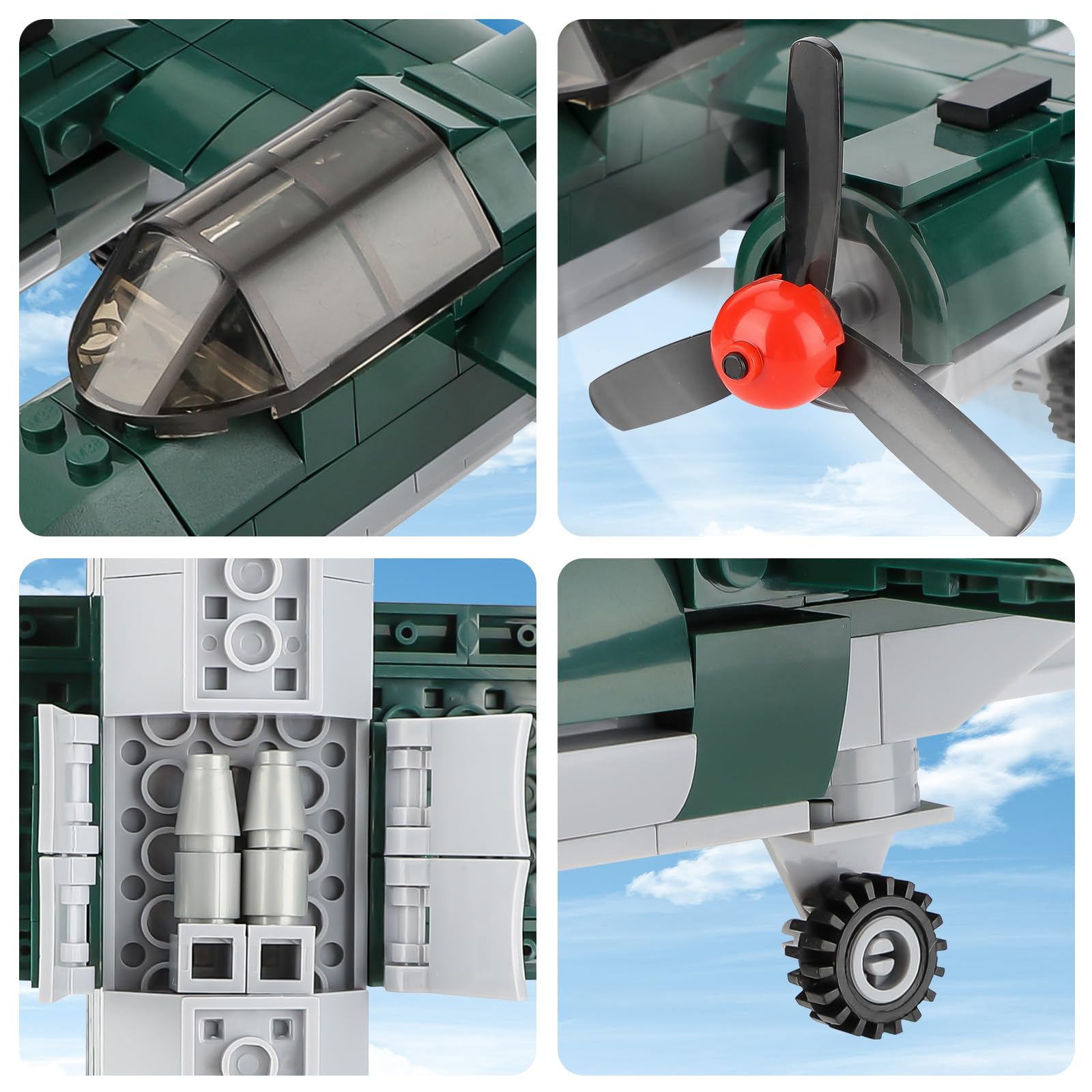 TOY PLAYER TU-2 Bomber Aircraft Buliding Set - Compatible with Lego ww2 ...