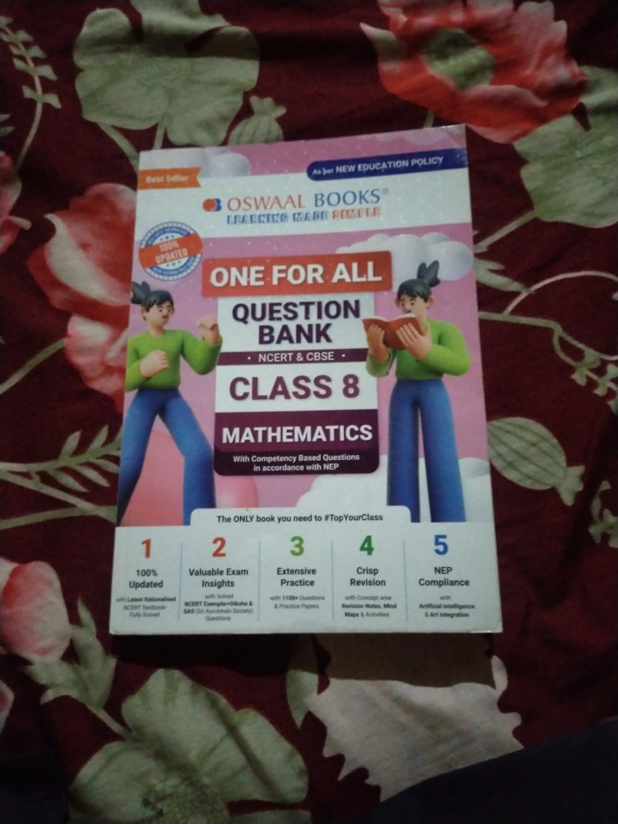 Oswaal One For All Question Bank NCERT & CBSE, Class-8 Mathematics (For ...