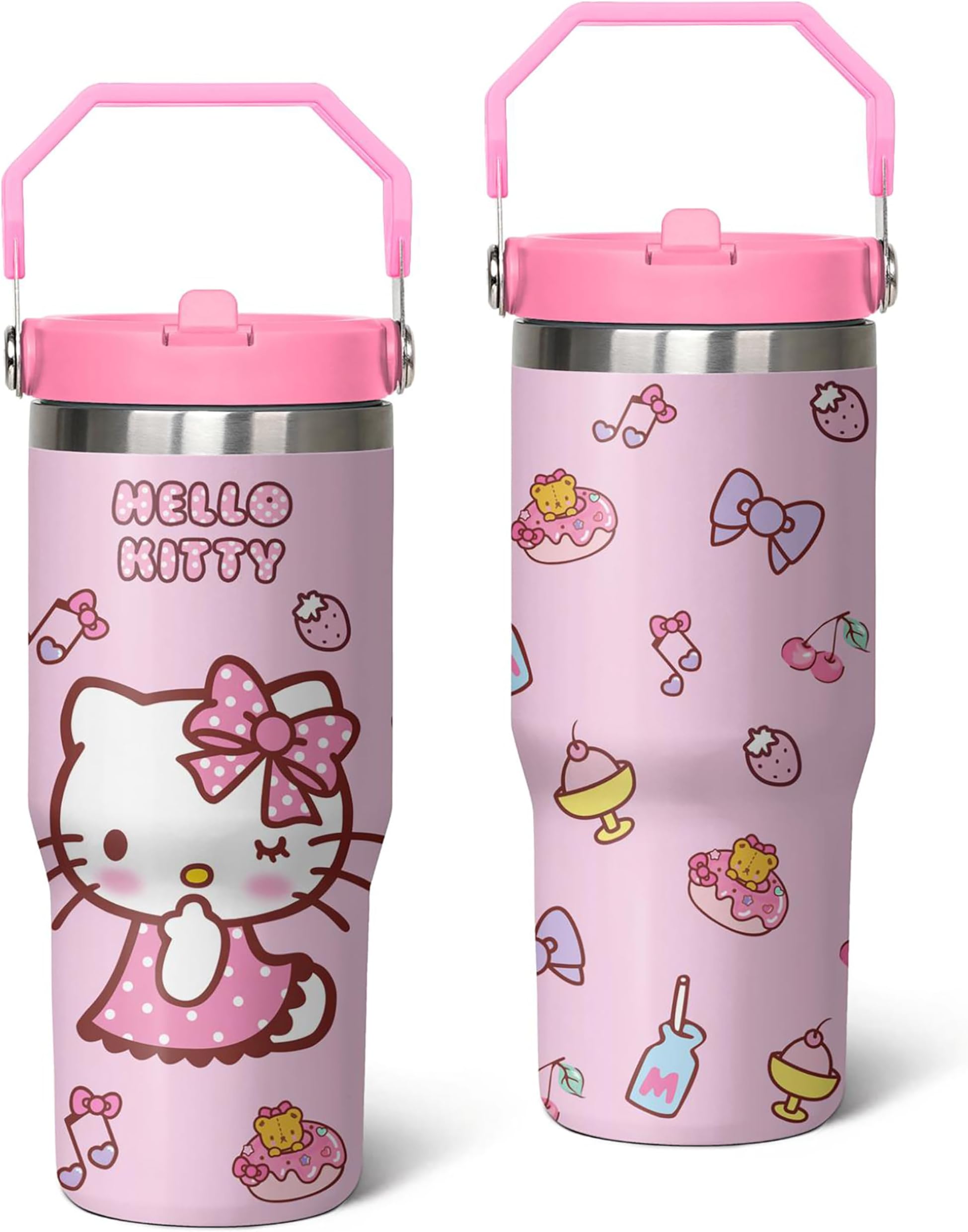 Amazon.com: Sanrio Hello Kitty Insulated Stainless Steel Water Bottle ...