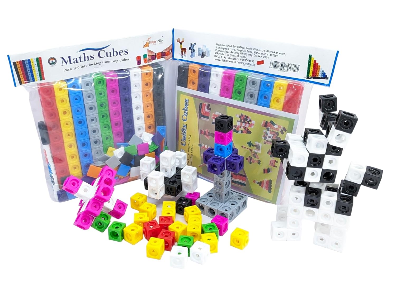 Buy StepsToDo Math Cubes & Face Plates (Pack of 200). Foundation Kit ...