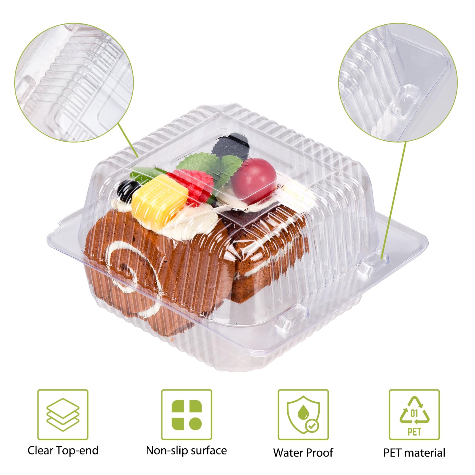 Snapklik.com : Moretoes Clamshell Take Out Containers, 60pcs 5in ...