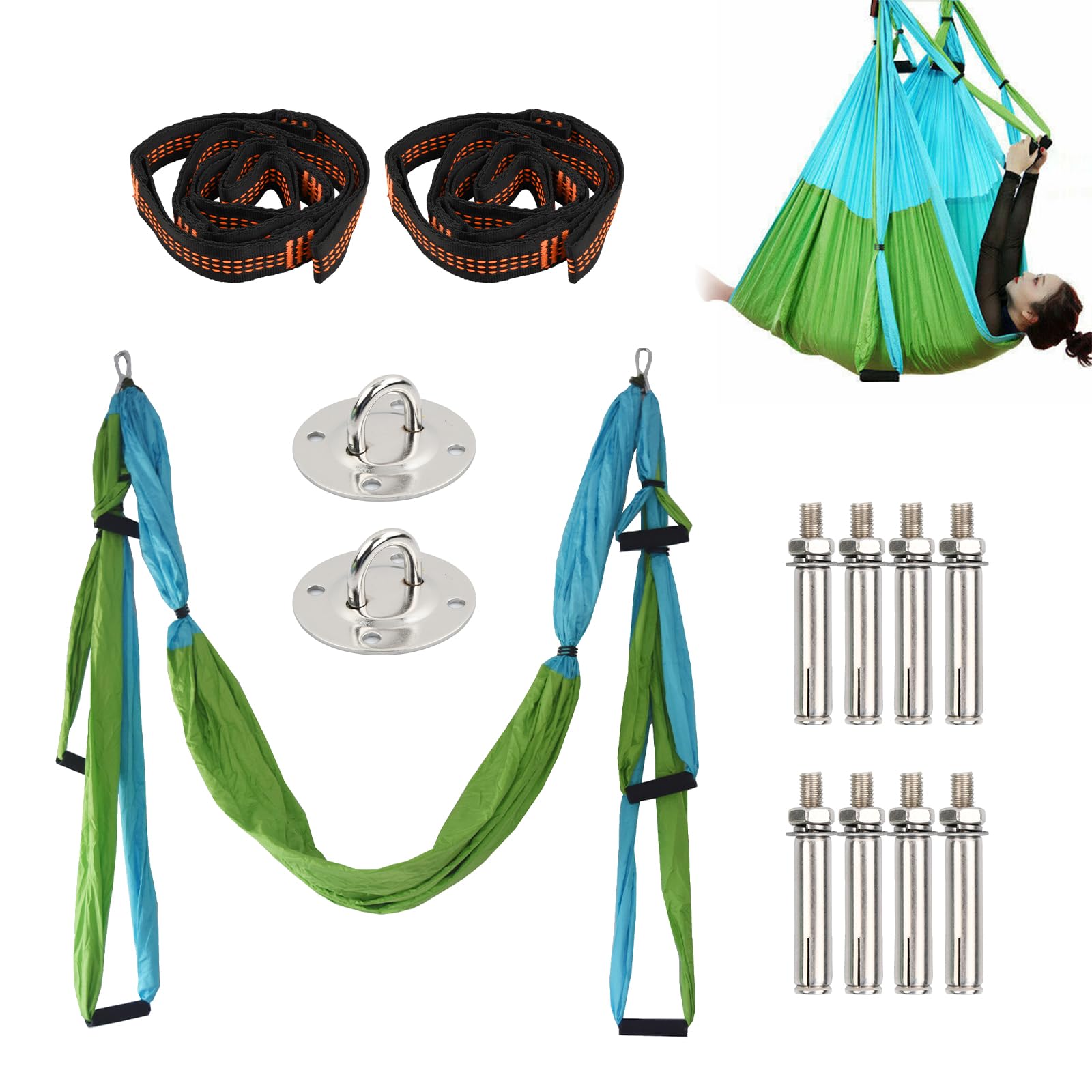 Accessori Pilates E Ginnastica Set Completo Amaca Yoga In Seta Aerea ...