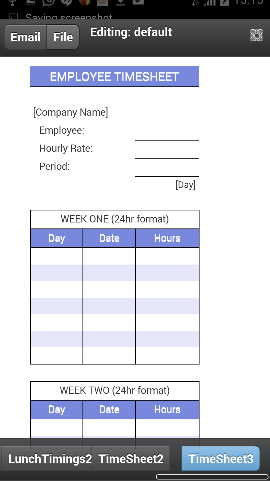 Employee Timesheet - App on Amazon Appstore