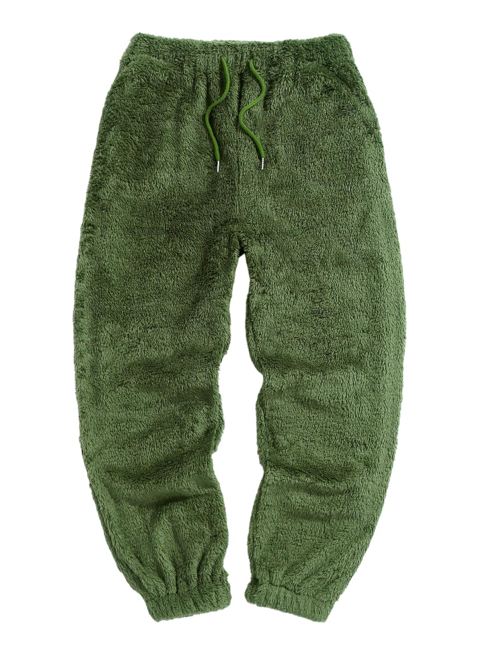 ZAFUL Men’s Fluffy Teddy Beam Feet Plush Fuzzy Warm Pajama Pants ...