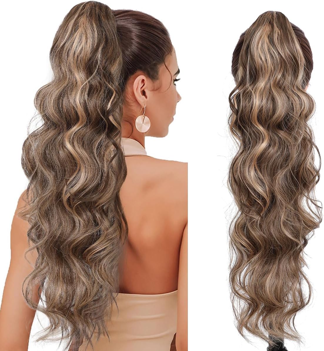 Amazon.com : Vexwig Ponytail Extension, 26 Inch Claw Clip In Ponytail ...