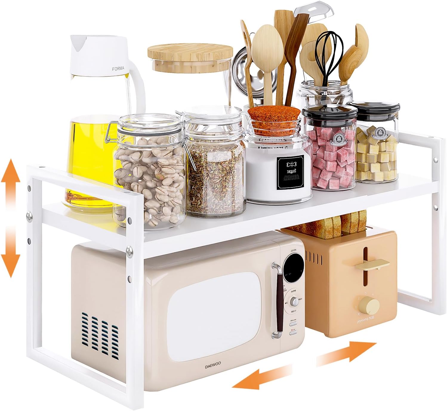 Amazon.com: DOLALIKE Expandable Kitchen Countertop Organizer, Stackable ...