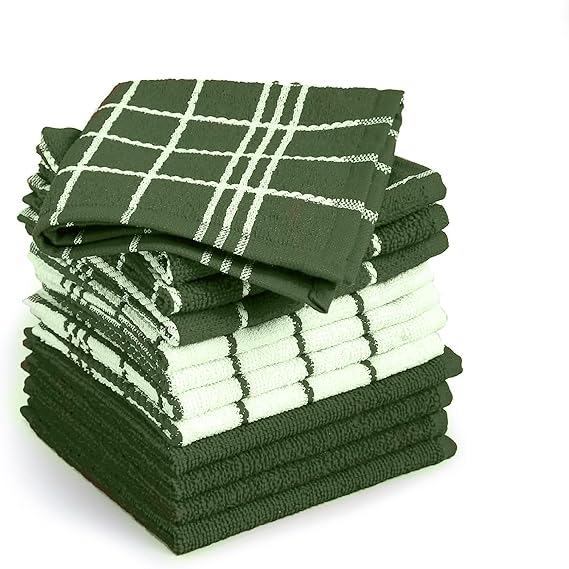Amazon.com: Premium Cotton Kitchen Towels – Set of 12, 15x25 Inches ...