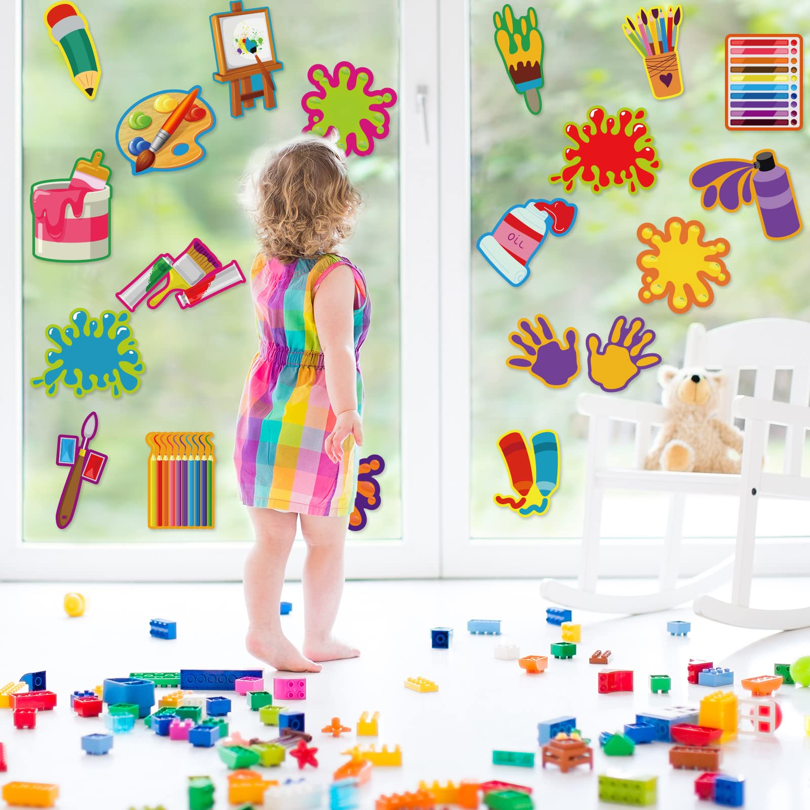 Painting Decor Multicolor Paint Splatter Wall Decal, Splatter And ...
