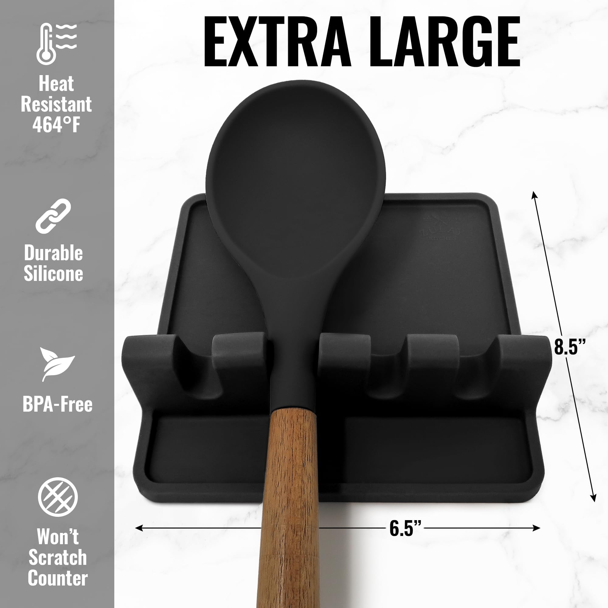Snapklik.com : Zulay Kitchen Extra Large Silicone Utensil Rest