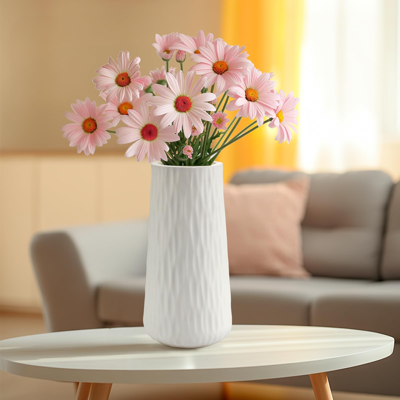 Amazon.com: COPOTEA Flower Vase - White Ceramic Home Decor Vase，10 Inch ...