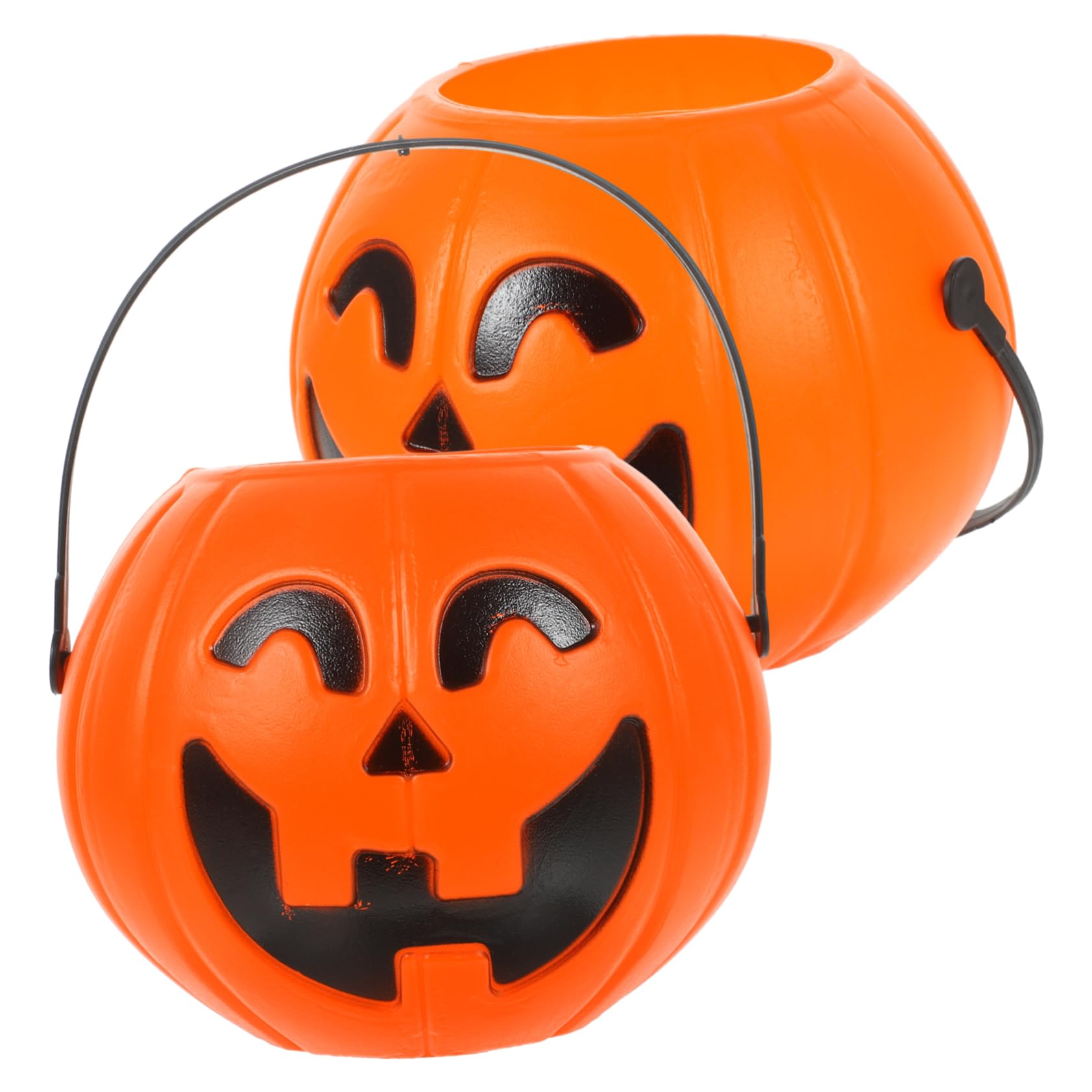 Amazon.com: IMIKEYA 2 Pcs Halloween Portable Pumpkin Bucket, Plastic ...