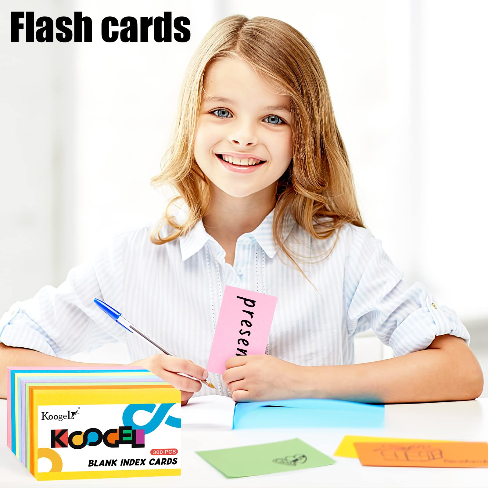 Snapklik.com : 300PCS Blank Index Cards, 3 X 5 Inch Index Cards Unruled ...