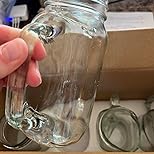 Amazon.com: GAGAMOTEYA 4 Pack Mason Jar Coffee Cups with Handle, 24oz Glass Cups with Bamboo ...