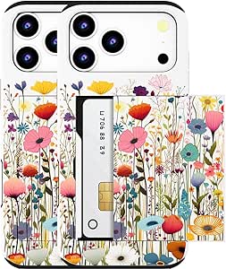 Amazon.com: MUQR Compatible for iPhone 17 Pro Case with Card Holder Cute - Kawaii Design ...
