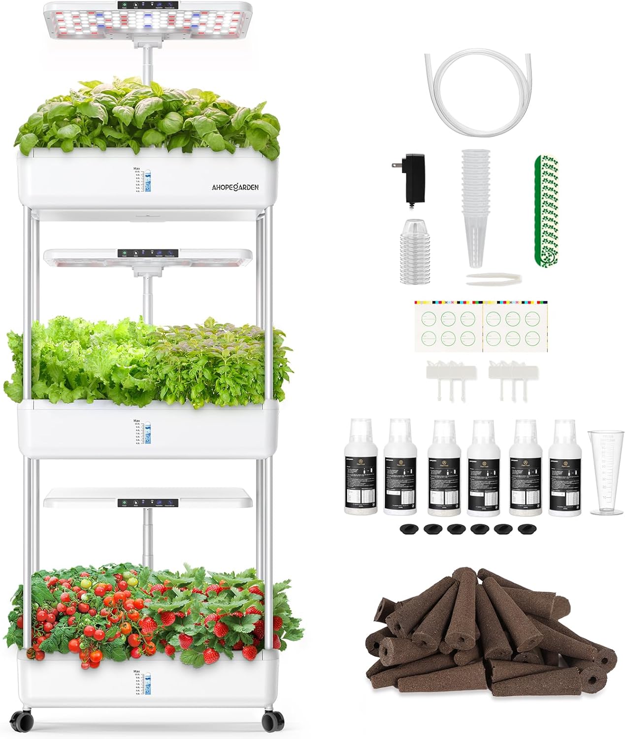 Amazon.com: Ahopegarden Indoor Garden Hydroponics Growing System Kit ...