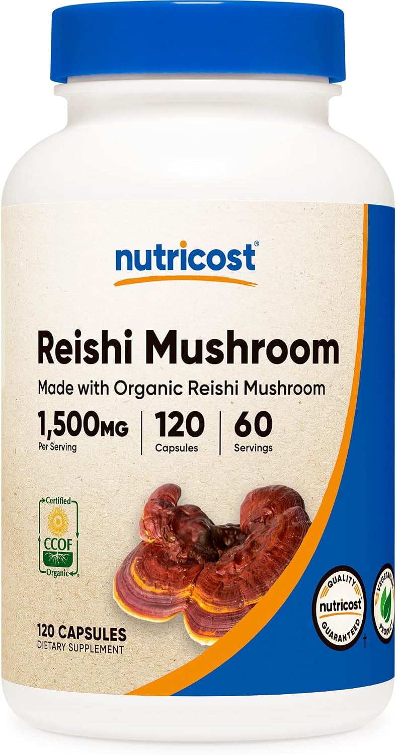 Amazon.com: Nutricost Reishi Mushroom Capsules 1500mg, 60 Servings ...