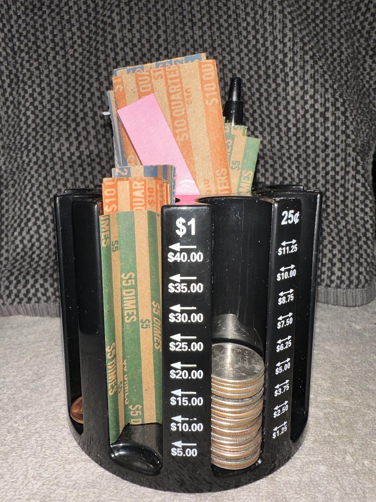 Amazon.com : DECANJOINS Rotatable Coin Sorter With Pen Holder｜Coin ...