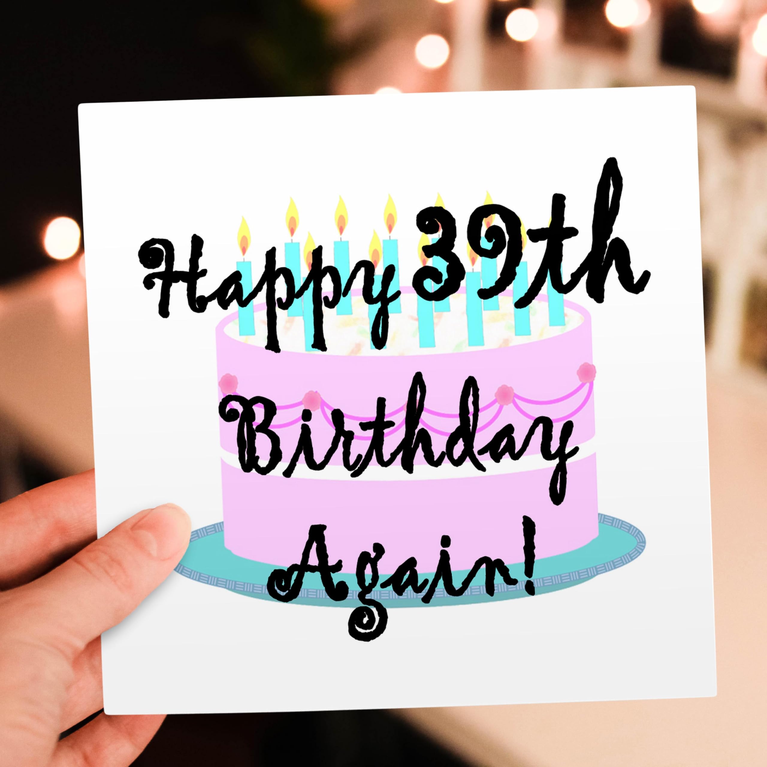 Happy 39th Birthday Again 39 Years Legend Card 39th Birthday Card