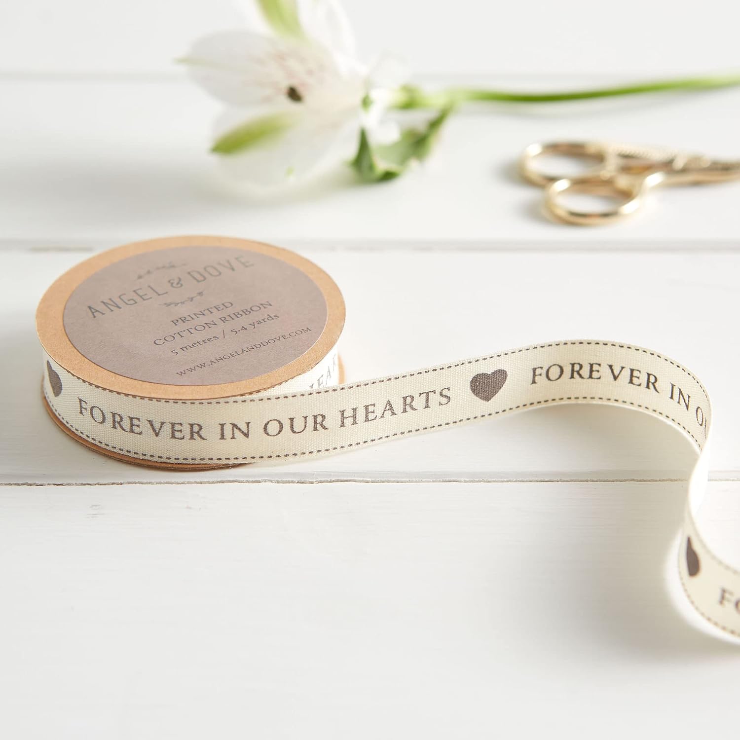 Amazon.com: ANGEL & DOVE 'Forever in Our Hearts' Ribbon - for Funeral ...