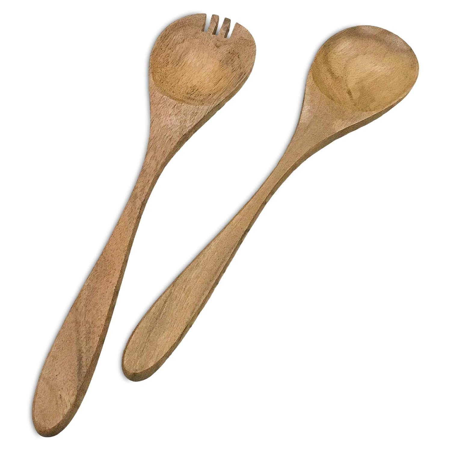 Buy India Handicrafts 20277 Natural Brown 10 inch Acacia Wood Serving ...