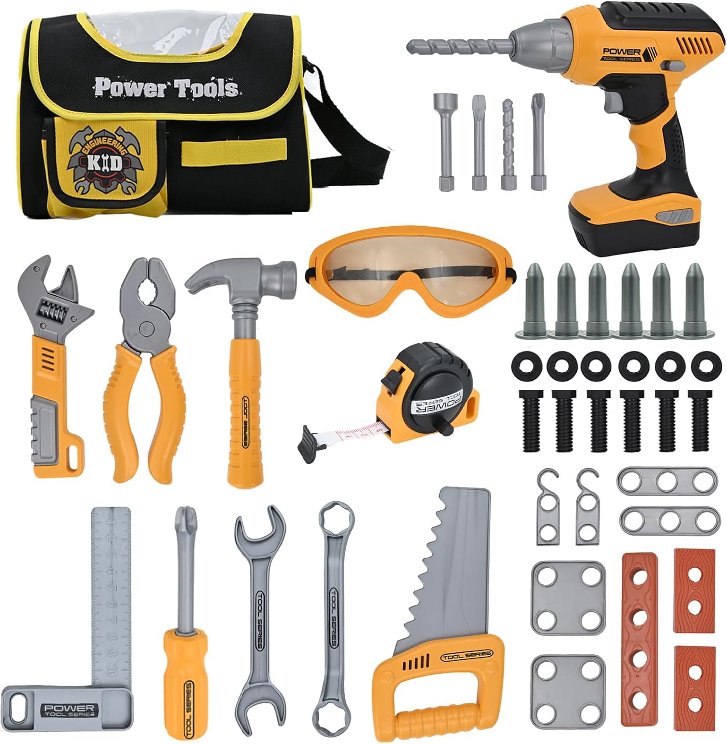Amazon.com: HYRENEE Kids Tool Set for Boys,Toddler Tool Set with Kids ...