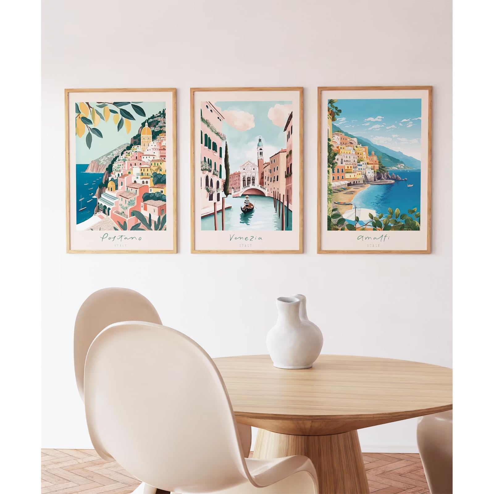Amazon.com: Italy Amalfi Coast Wall Art Italian City Canvas Wall Decor ...