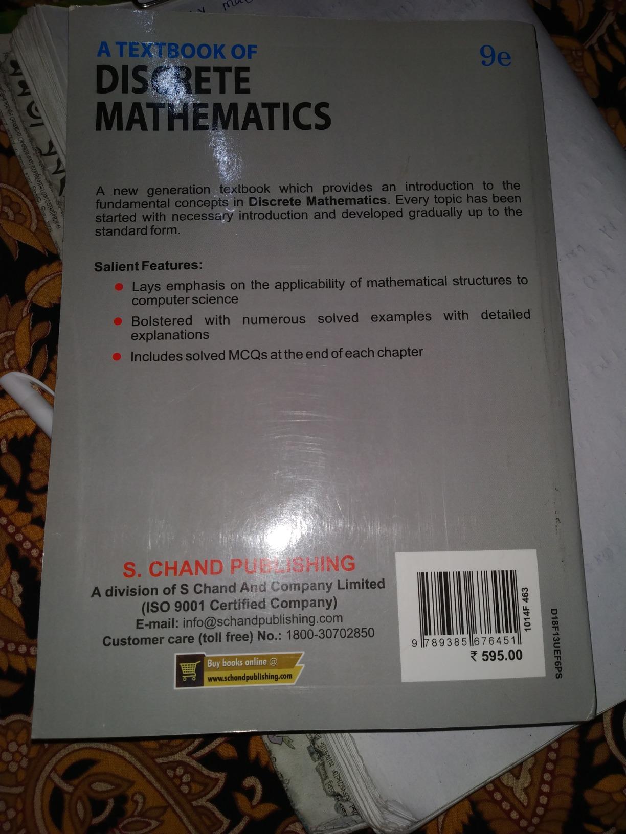 Buy Textbook Of Discrete Mathematics Book Online at Low Prices in India ...