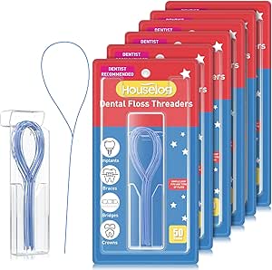 Amazon.com : Houselog Floss Threaders, Deep Clean Floss for Braces ...