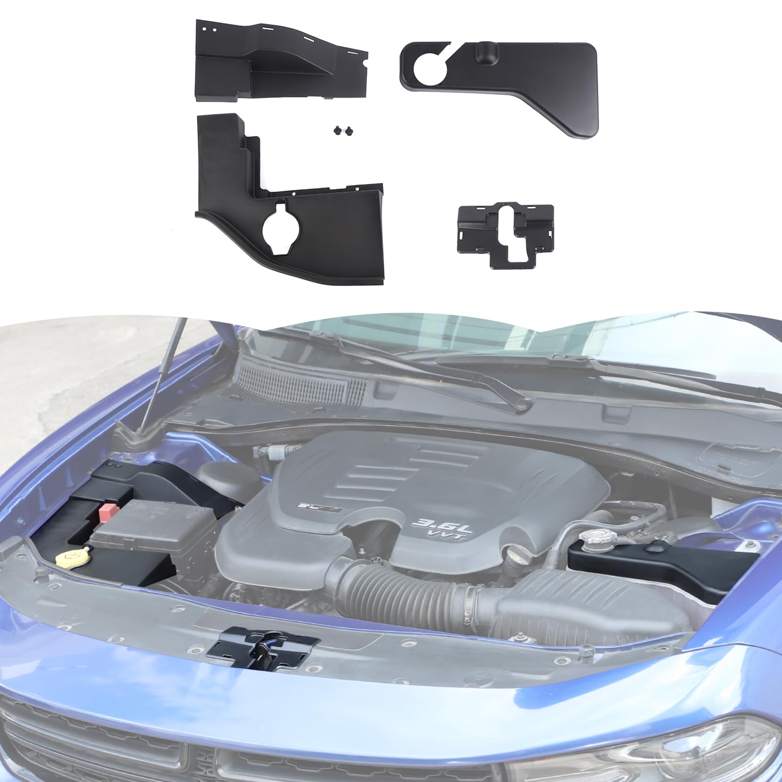 Amazon.com: RT-TCZ Engine Wire Dust Cover Coolant Tank Cover Windshield ...